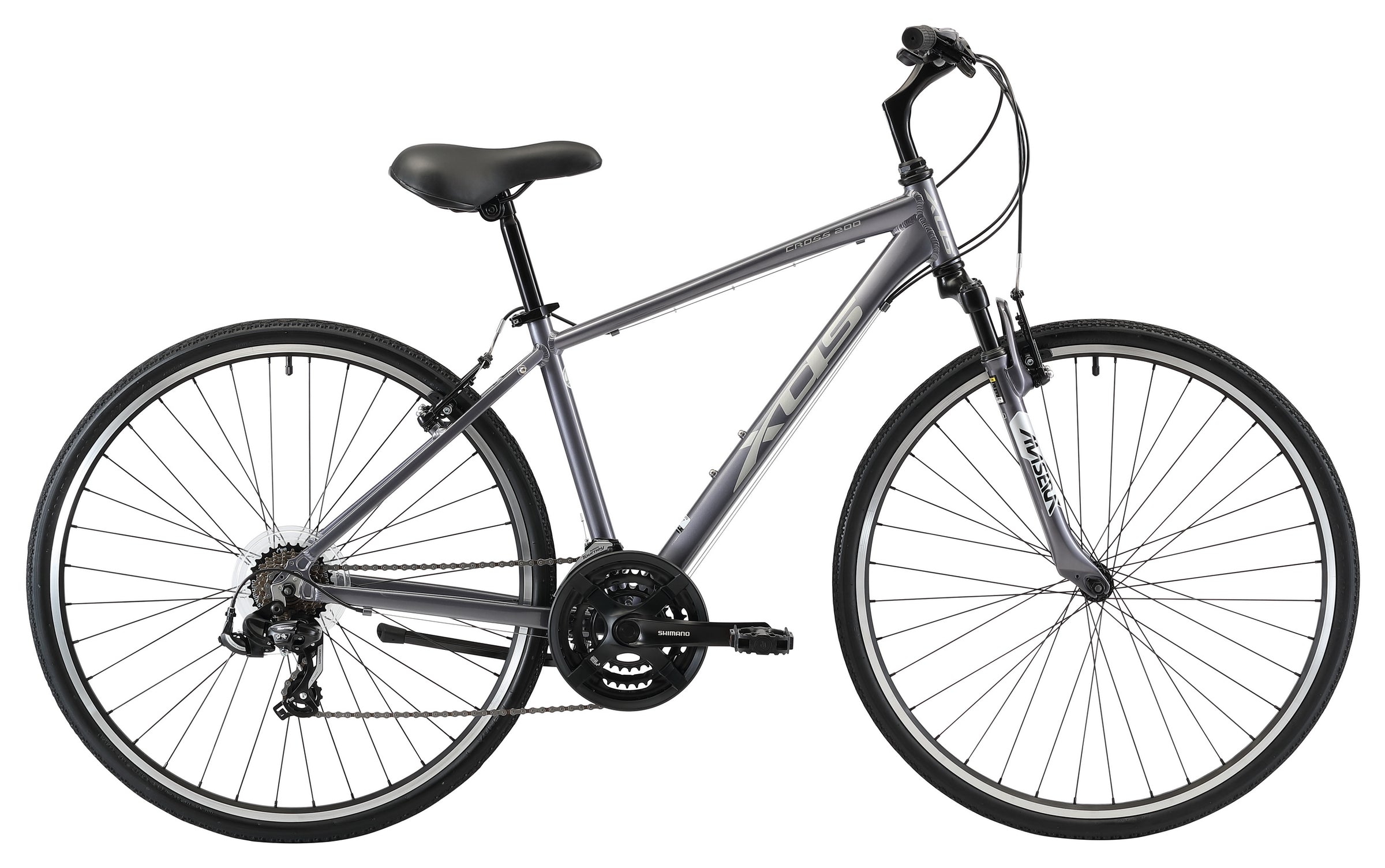 XDSBIKE Cross 200 21sp Comfort Hybrid Bike // Graphite
