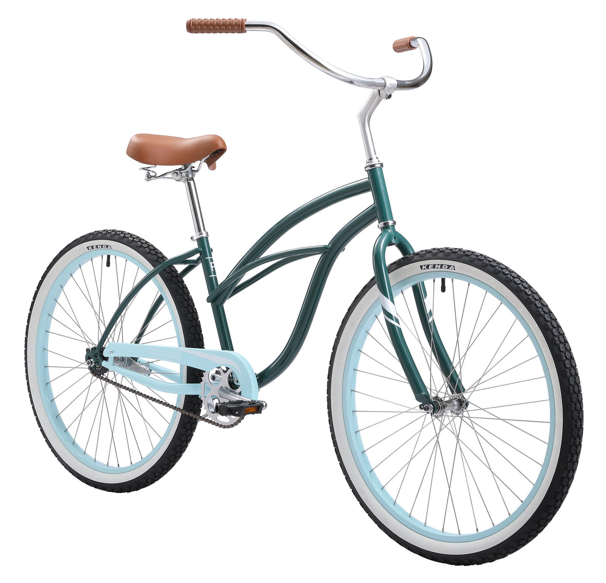 Firmstrong Urban Lady Single Speed - Women's Beach Cruiser Bike Dark Green