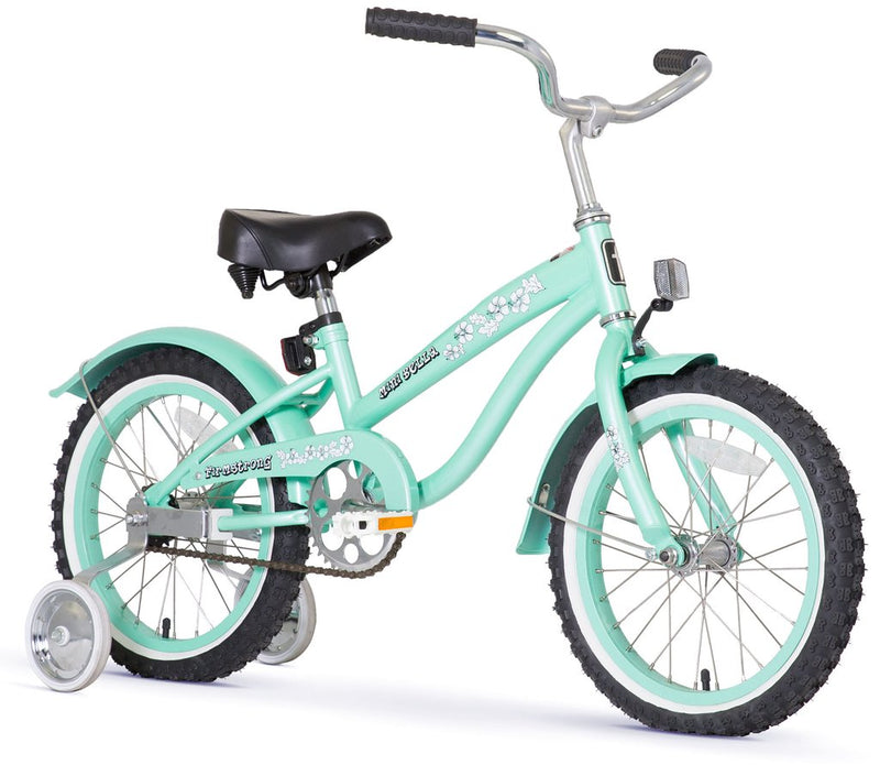 Firmstrong 16" Mini Bella Girl Beach Cruiser Bicycle w/ Training Wheels ...