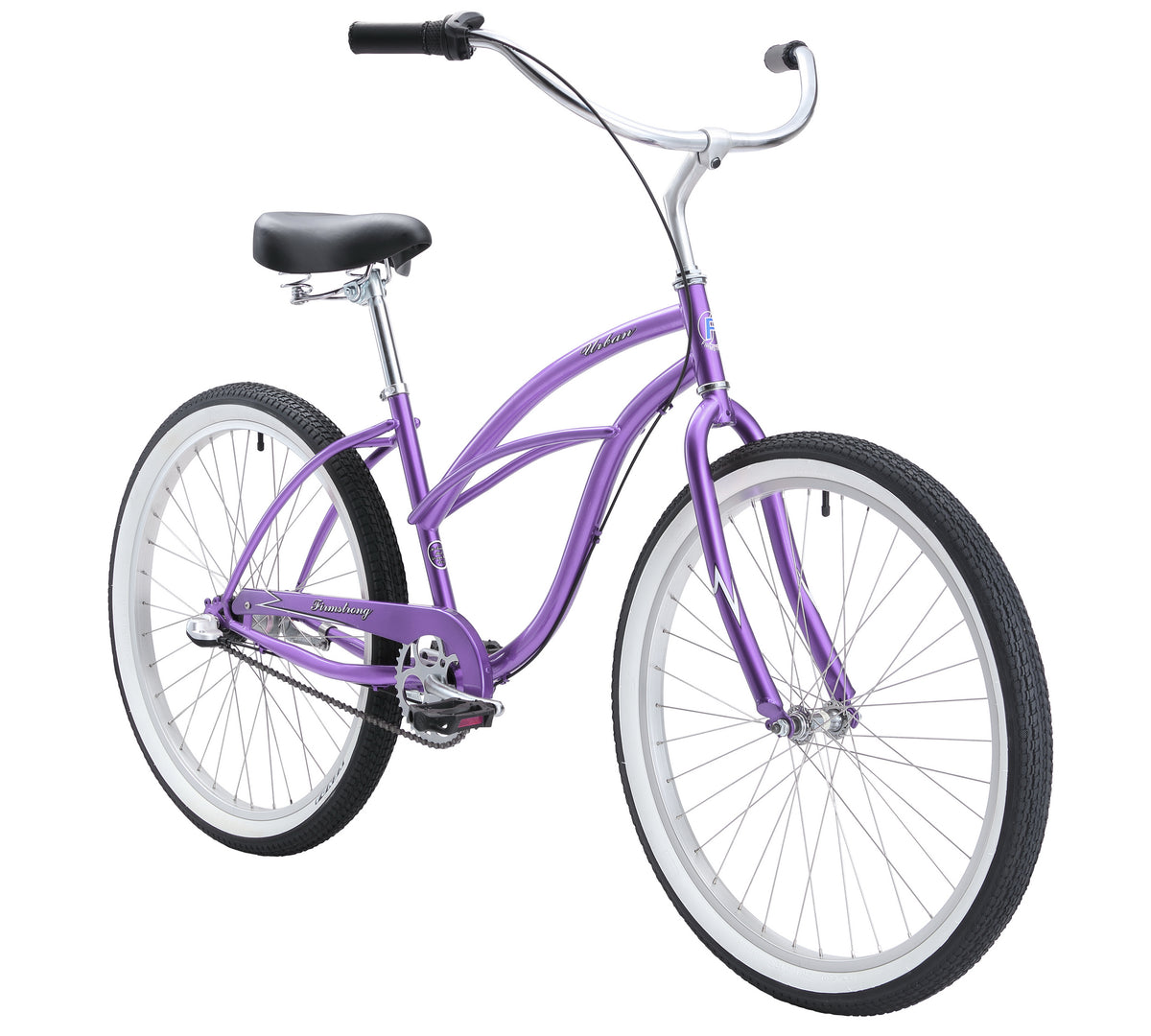 Firmstrong Urban Lady 3 Speed - Women's Beach Cruiser Bike Purple
