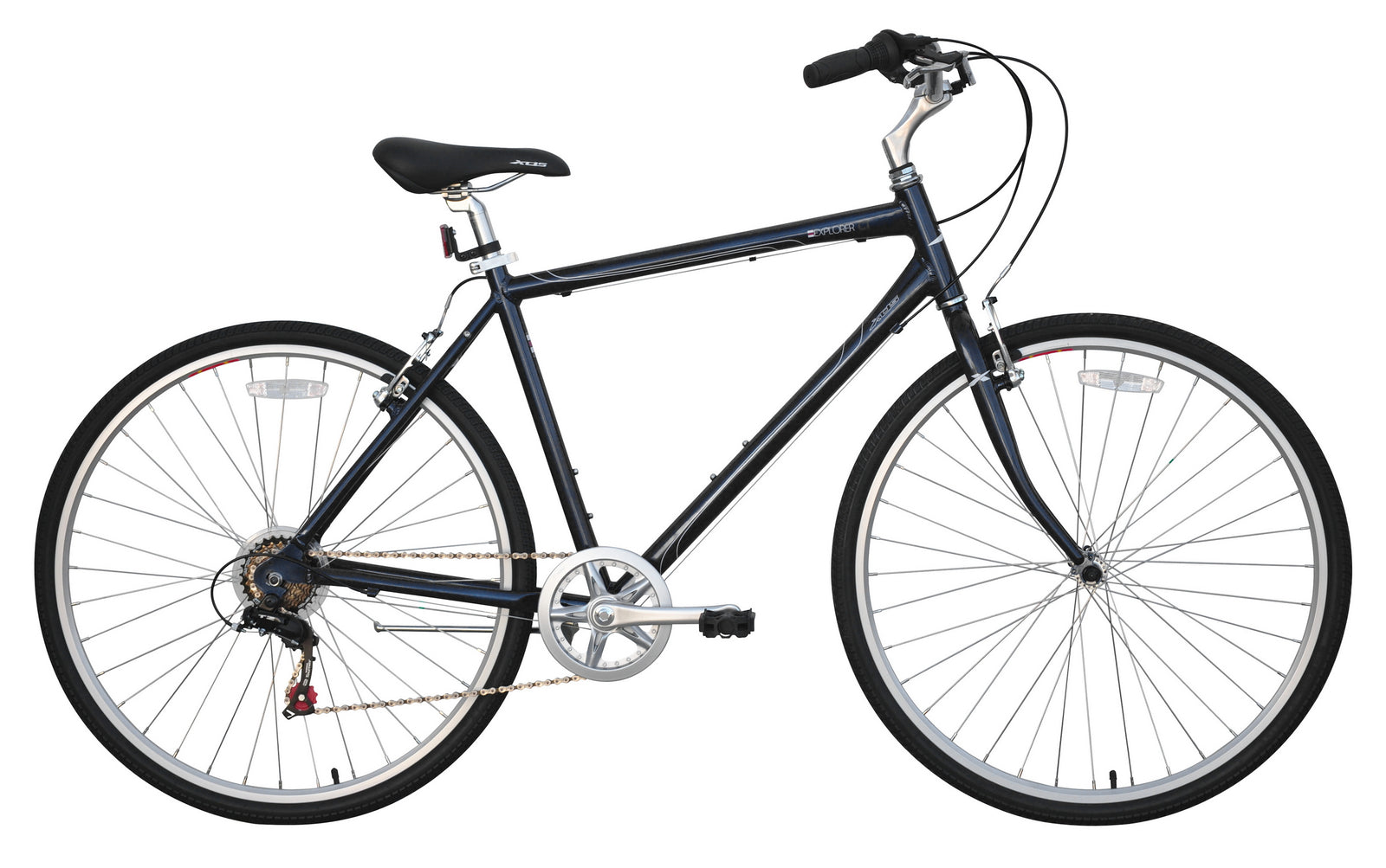 XDSBIKE Explorer CT 7sp Men's 700C Hybrid City Bike // Matte Black